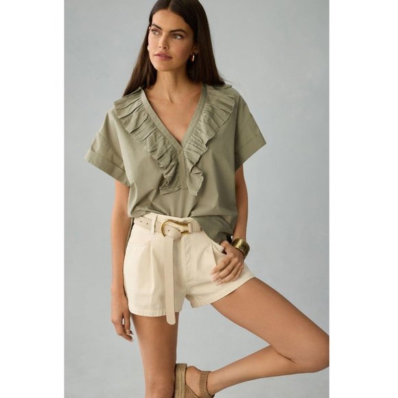 Pilcro Anthropologie | Tops | Pilcro Anthropologie Shortsleeve Reworked ...